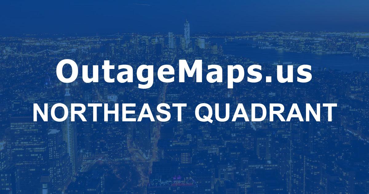 Northeast Quadrant Power Outages Map