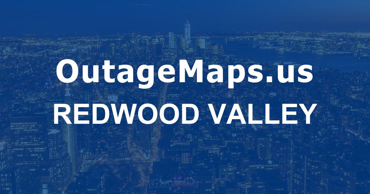 Redwood Valley Power Outages Map
