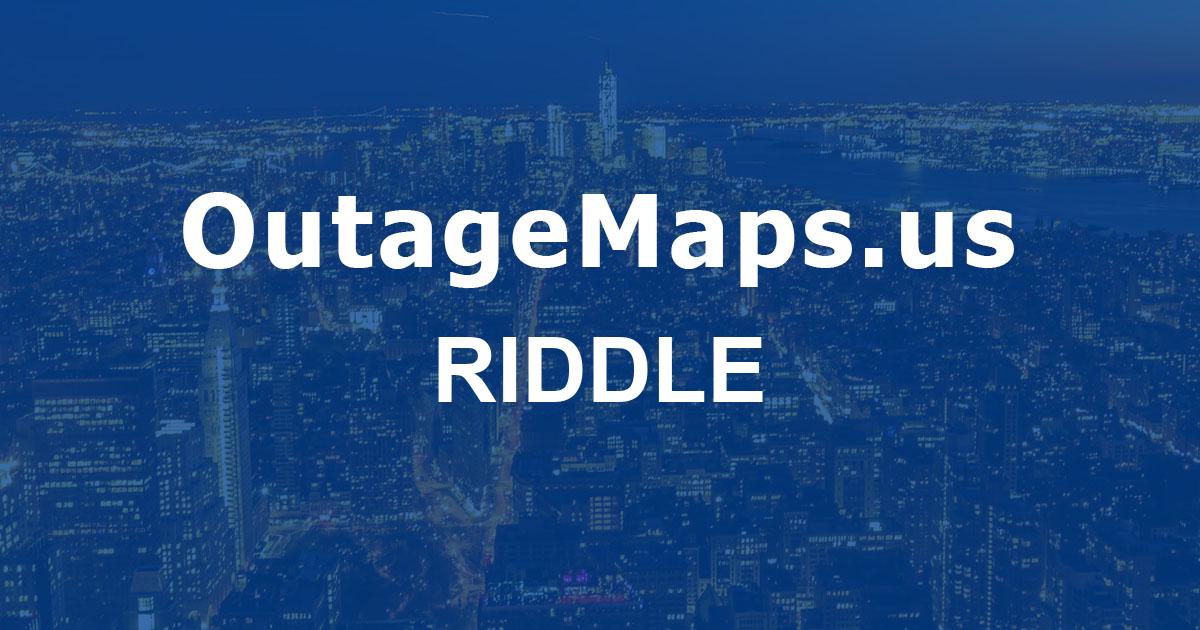 Riddle Power Outages Map