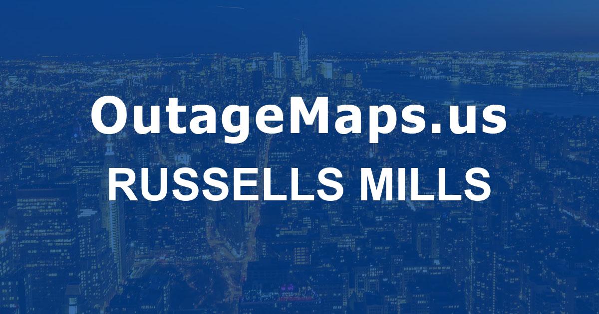 Russells Mills Power Outages Map