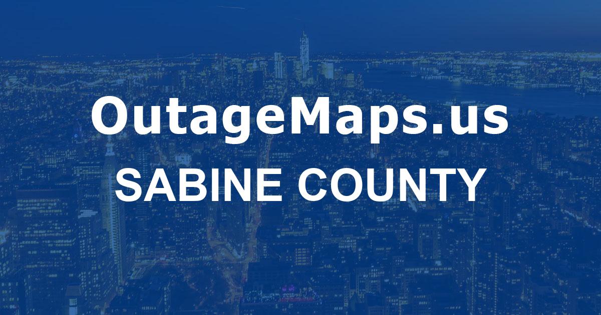 Sabine County Power Outages Map