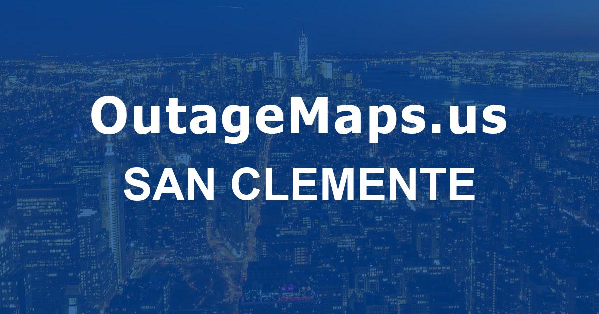San Clemente Power Outages Map