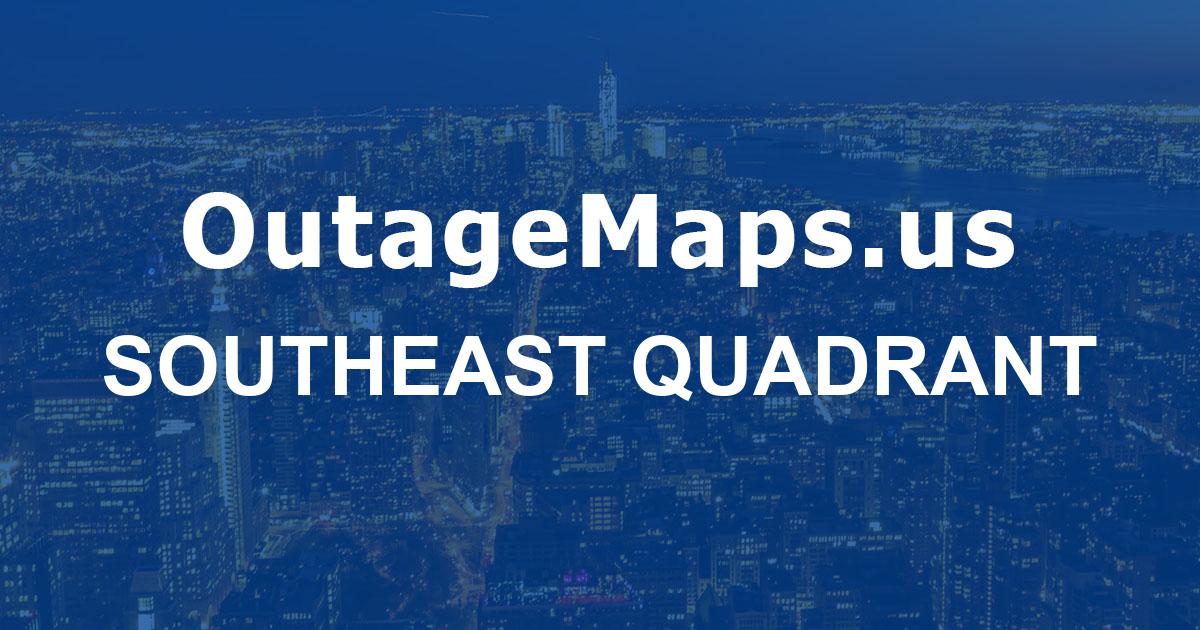 Southeast Quadrant Power Outages Map