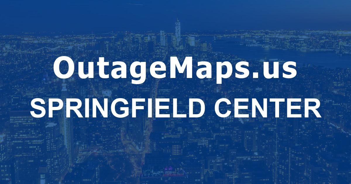 Springfield Center Power Outages Map