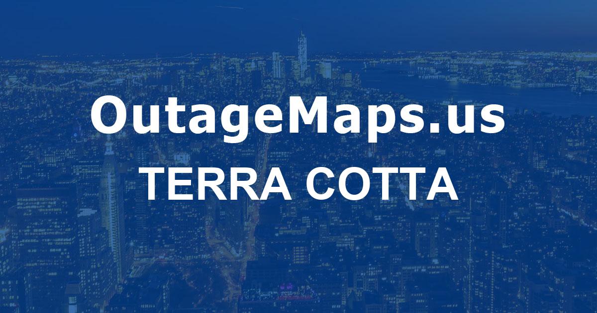 Terra Cotta Power Outages Map