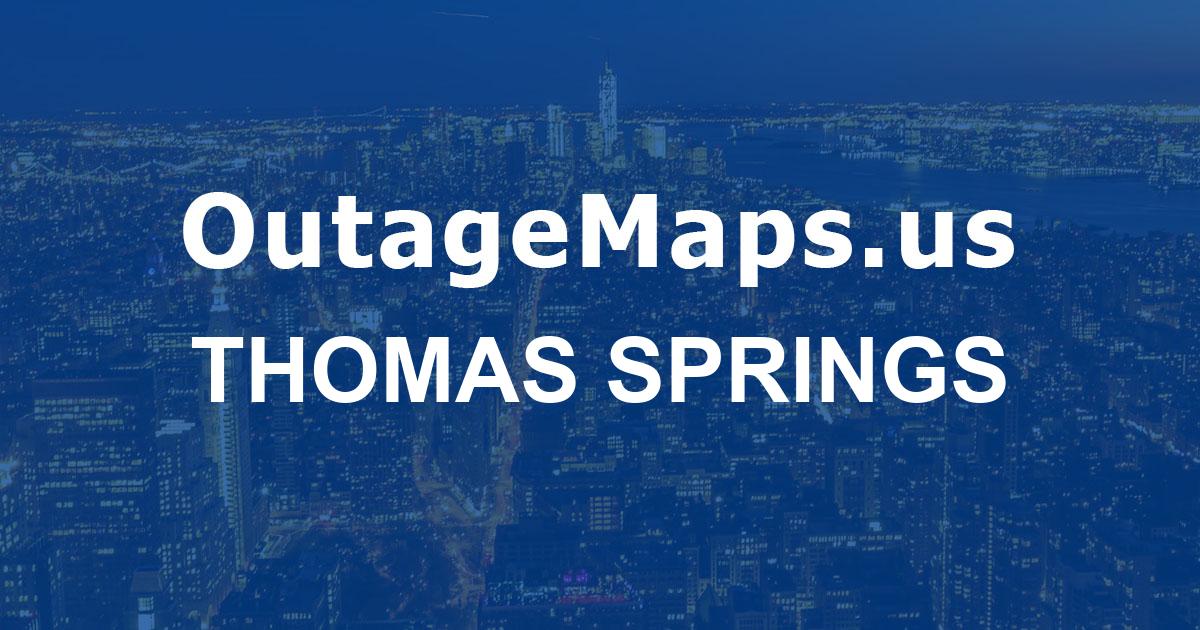 Thomas Springs Power Outages Map