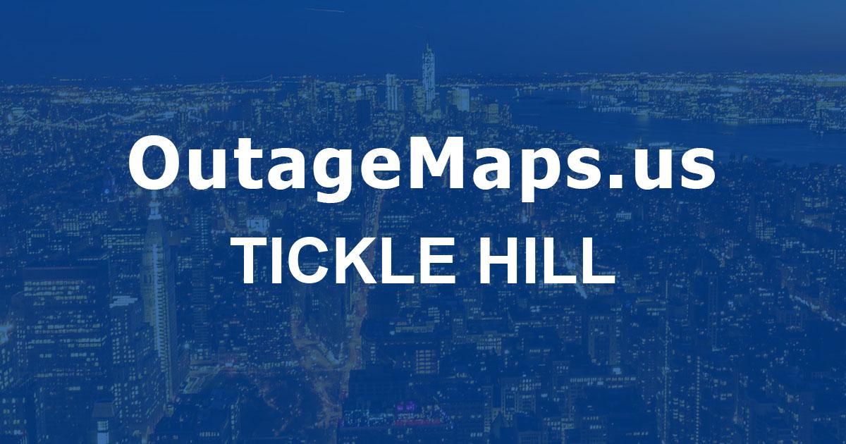 Tickle Hill Power Outages Map