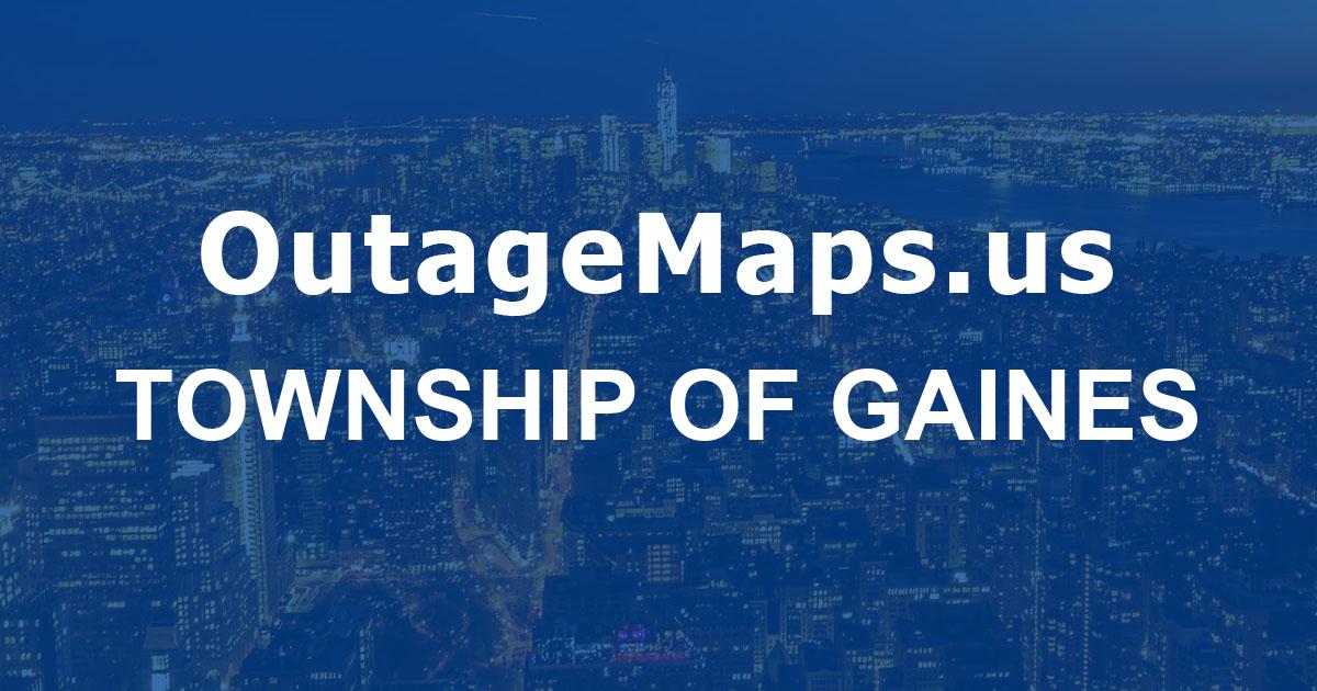 Township of Gaines Power Outages Map