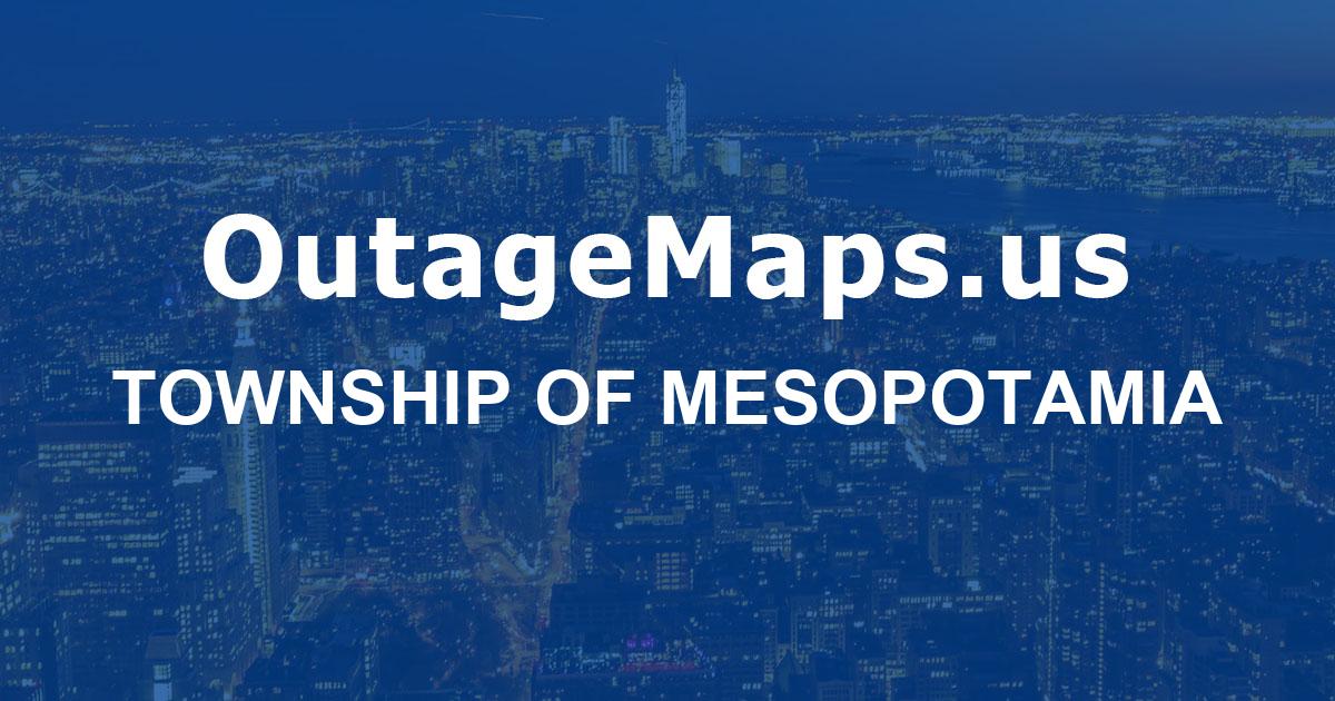 Township of Mesopotamia Power Outages Map