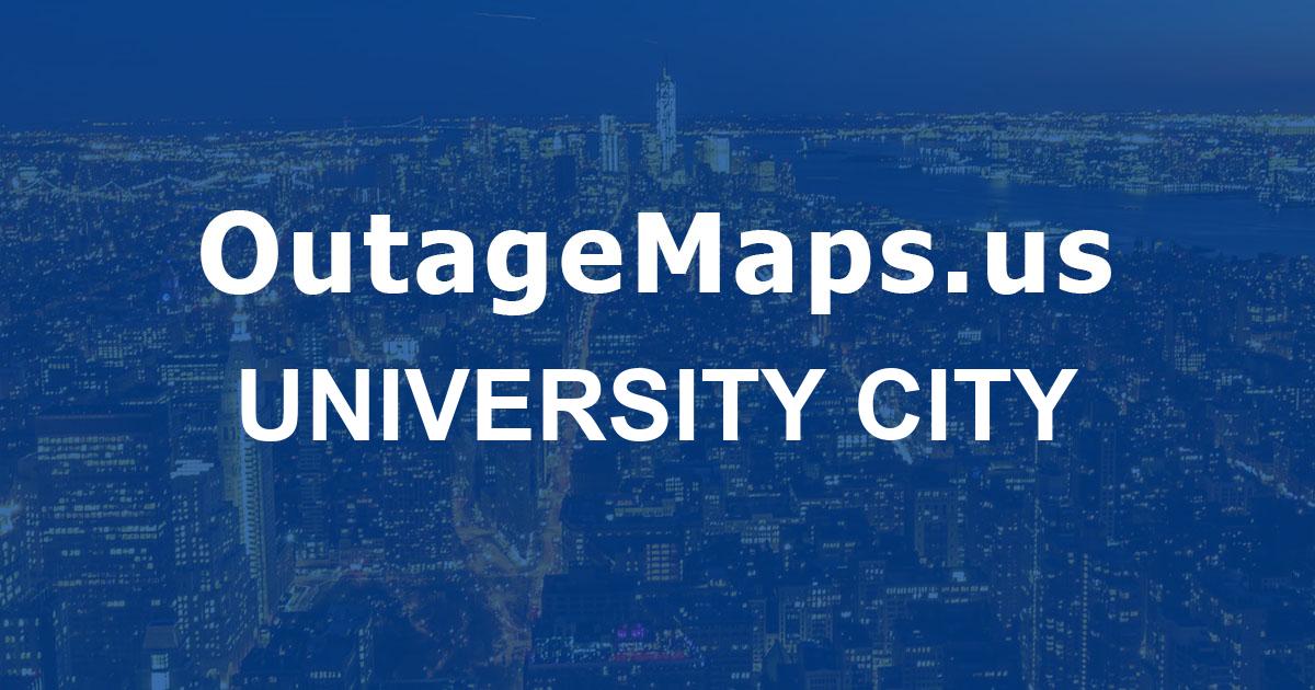 University City Power Outages Map