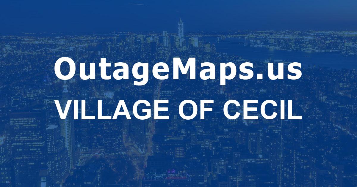 Village of Cecil Power Outages Map