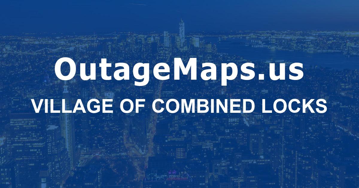 Village of Combined Locks Power Outages Map