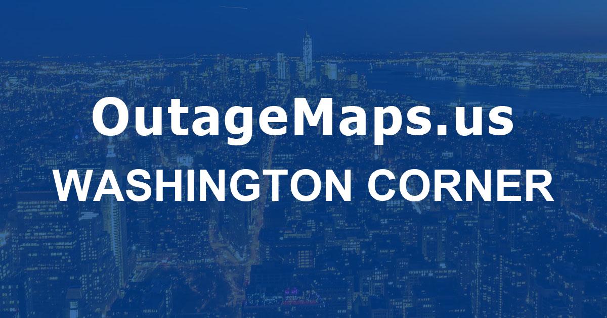 Washington Corner Power Outages Map