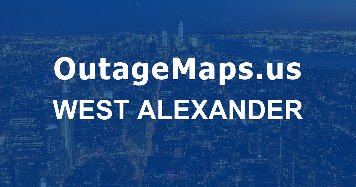 West Alexander Power Outages Map