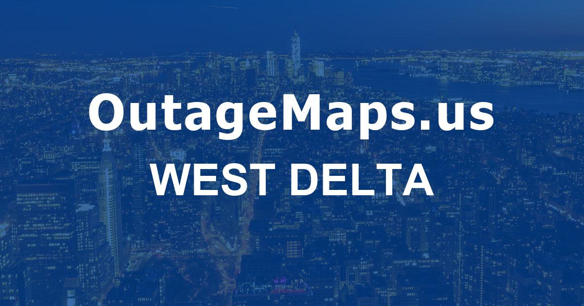 West Delta Power Outages Map